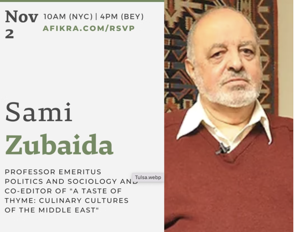 Geography and Ethnicity of Arab Food with Sami Zubaida [Matbakh] - ArabishWay