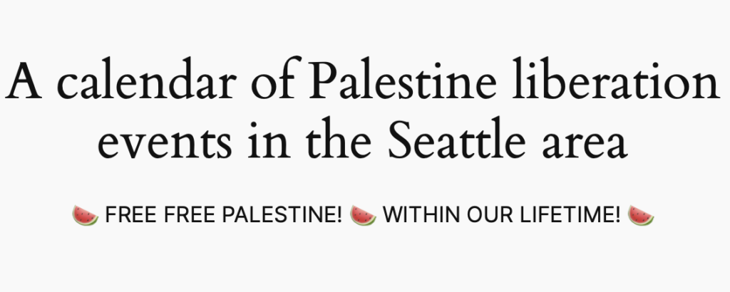 Seattle Liberation Calendar! - ArabishWay